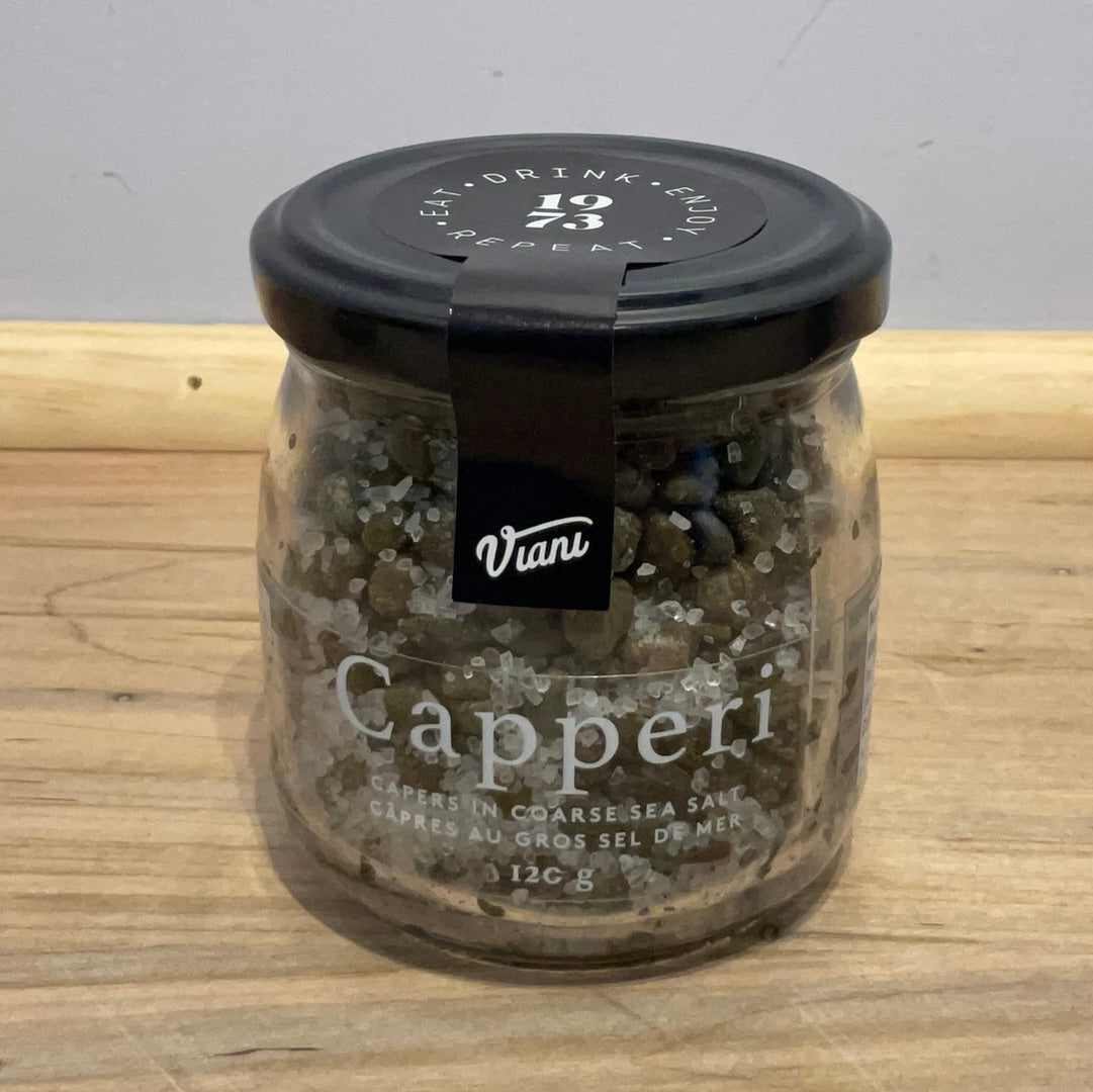 Viani Capperi Capers in Coarse Sea Salt 🇮🇹 – The Cheese Gallery